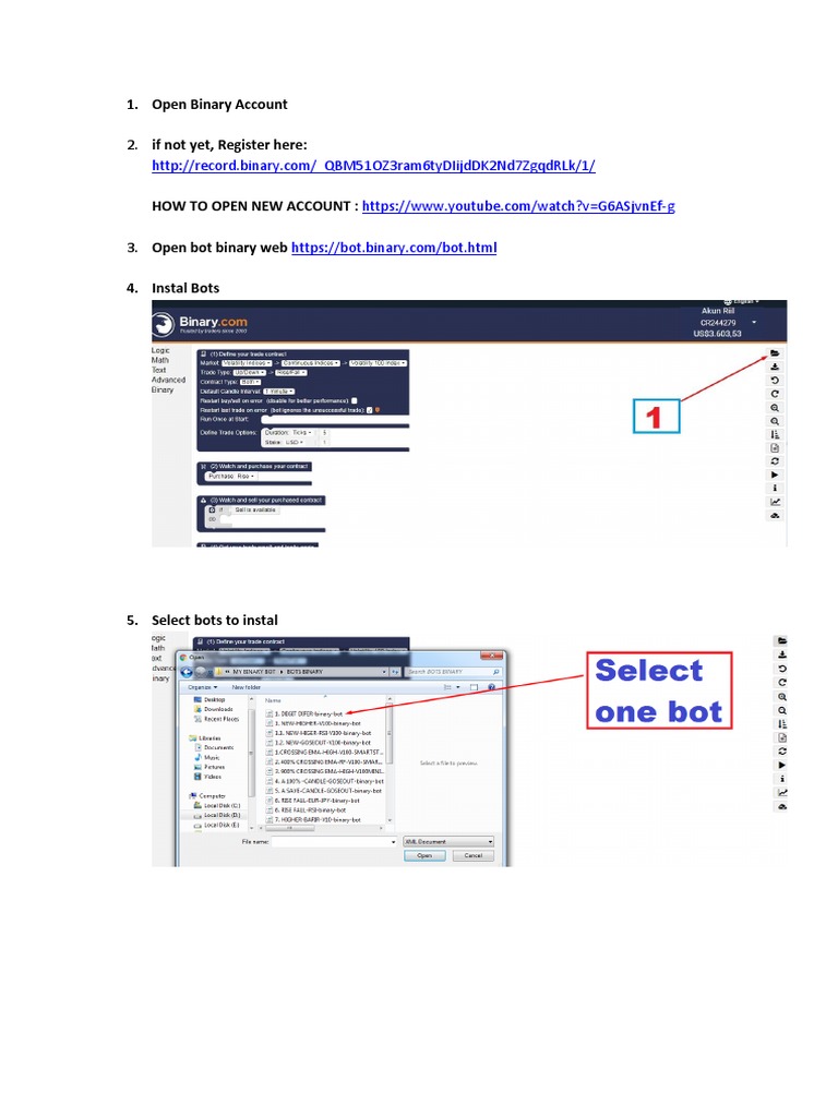 How To Use Binary Bots | PDF | Computers