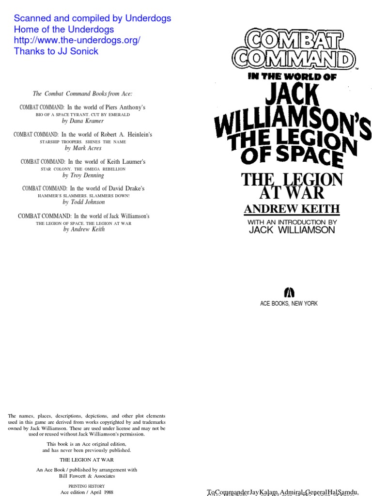 Legion of Space Gamebook | PDF | Analog Science Fiction And Fact ...