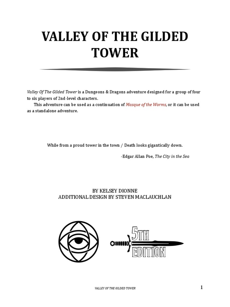 Valley of The Gilded Tower Print Friendly V1-1 | PDF | Copyright | License