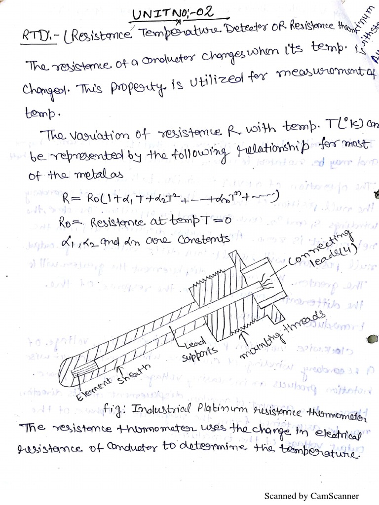 Sensors & Instrumentation Notes Unit-02 | PDF | Electromagnetic ...