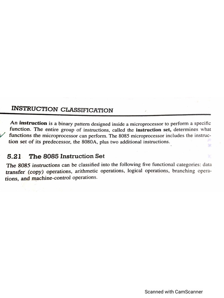 Instruction Classification Unit 2 | PDF