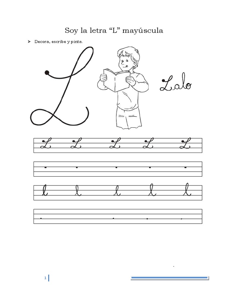Actividades con la letra L mayúscula | PDF