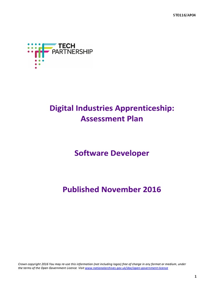 Software Developer | PDF | Apprenticeship | Educational Assessment