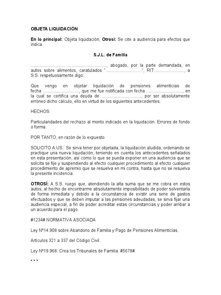 Objeta Liquidacion | PDF