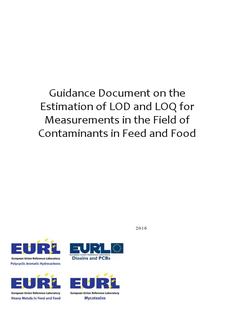 LOD and LOQ Guidance | PDF | Detection Limit | Signal To Noise Ratio