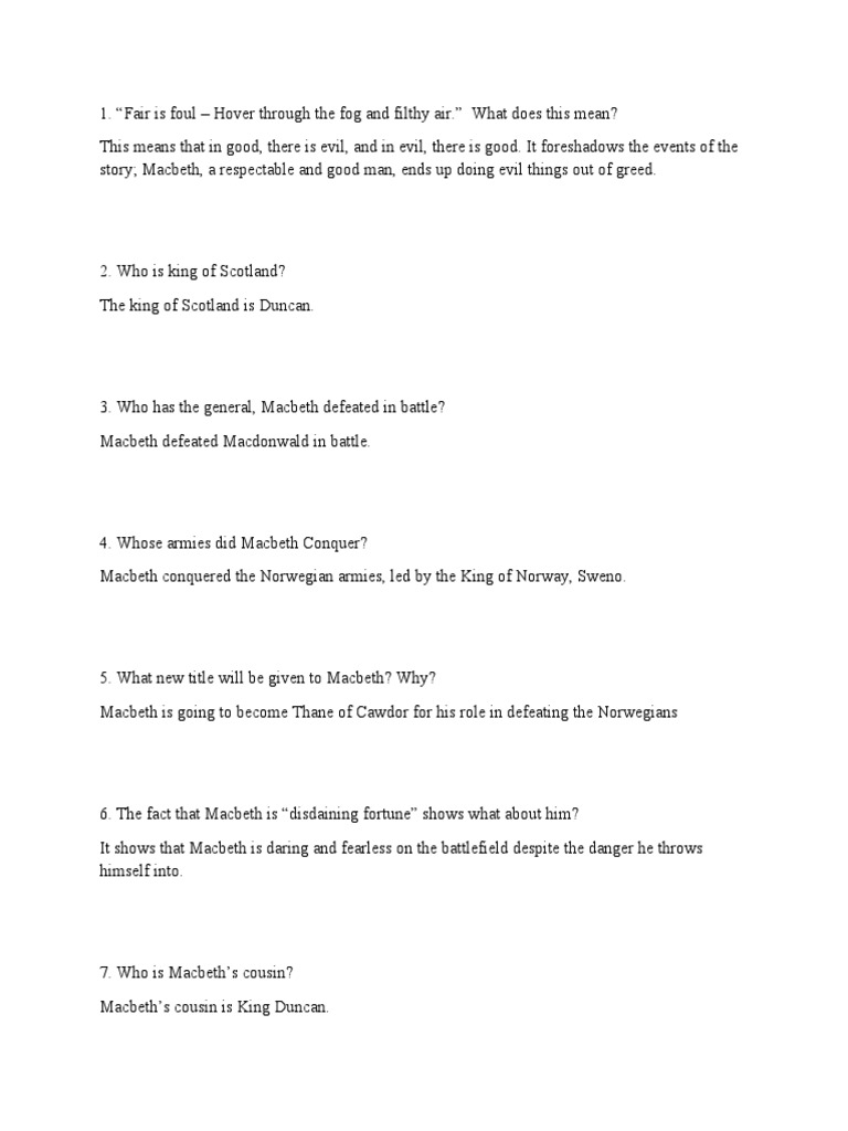 Macbeth: Key Plot Points & Analysis | PDF | Macbeth