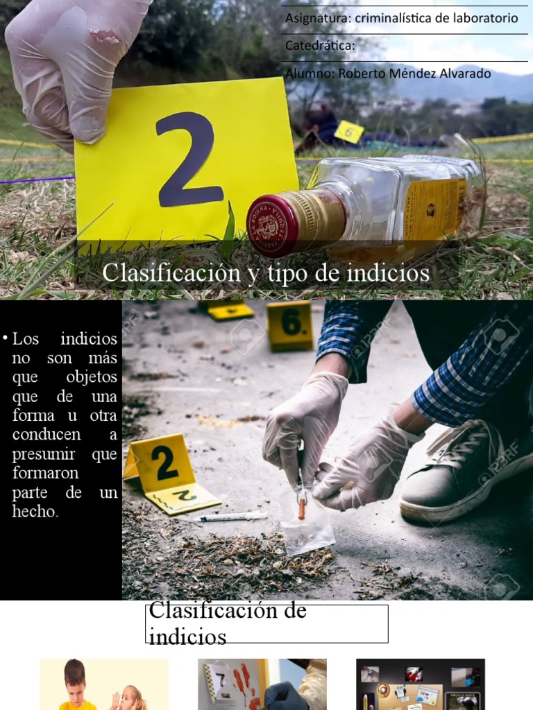 Clasificación y Tipo de Indicios | PDF
