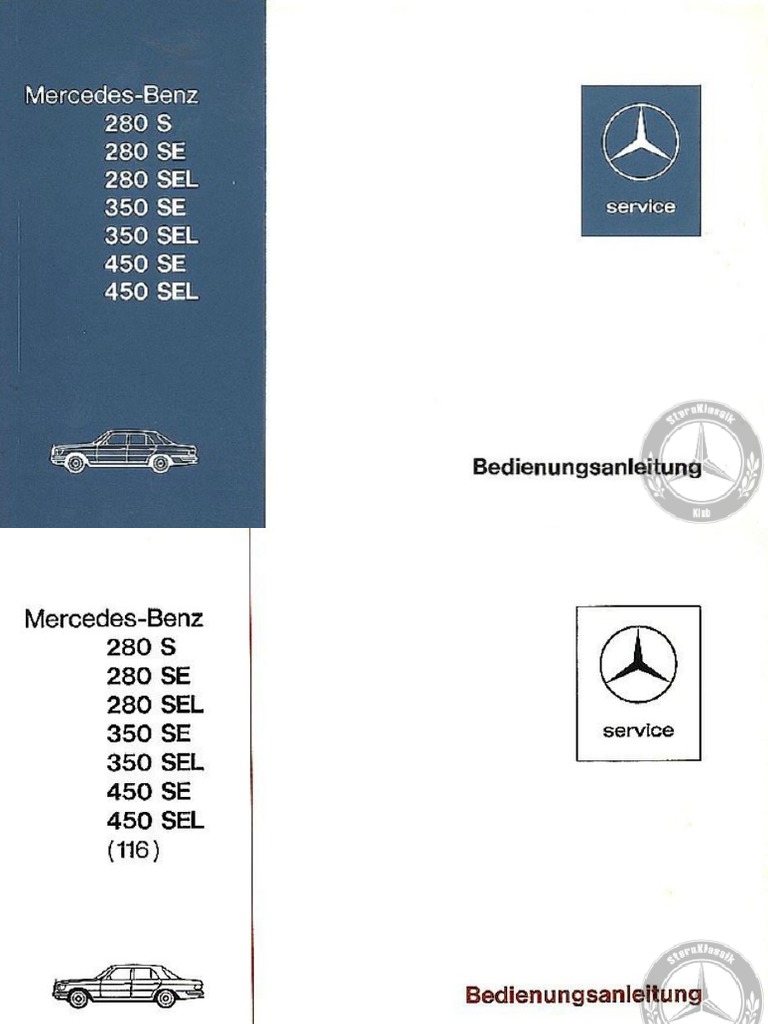 Service Book Mercedes Benz w116 | PDF