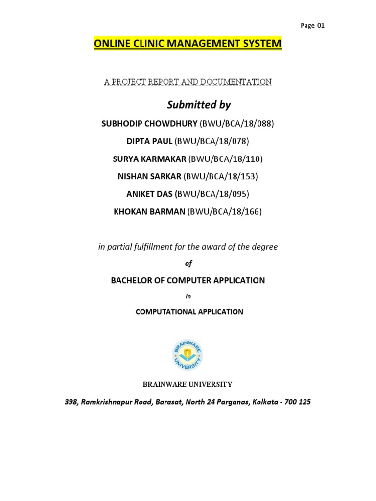 Online Clinic Management System Report | PDF | Software Release Life ...