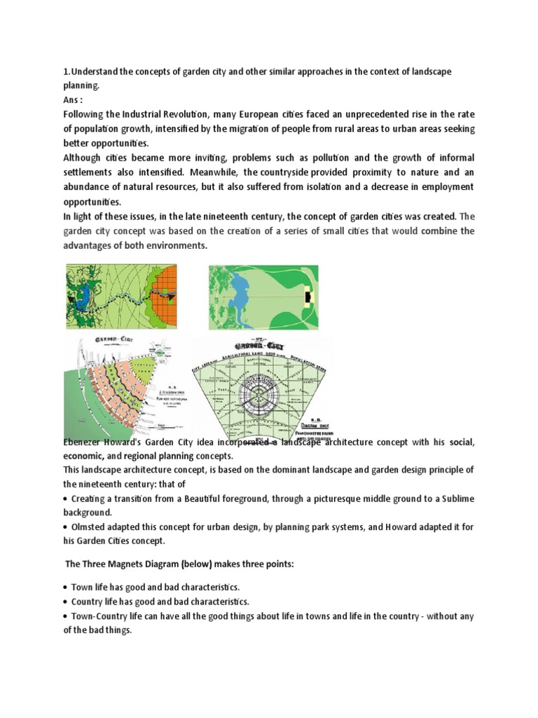 1.understand The Concepts of Garden City and Other Similar Approaches ...