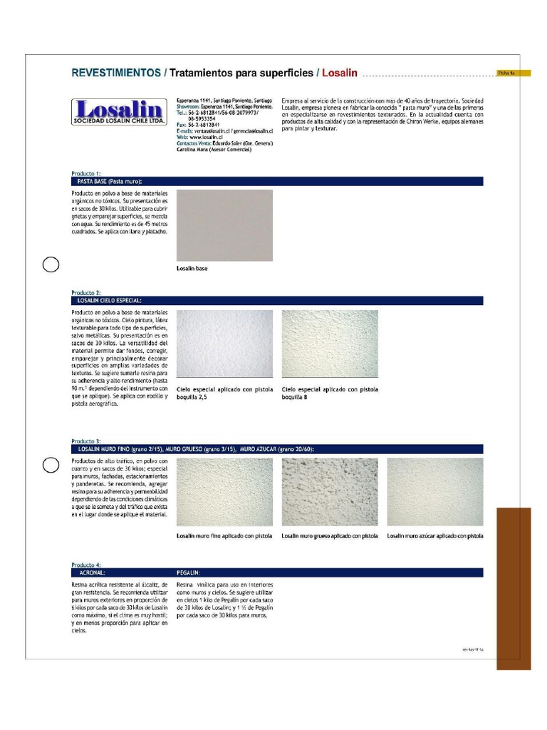 Ficha Tecnica LOSALIN | PDF