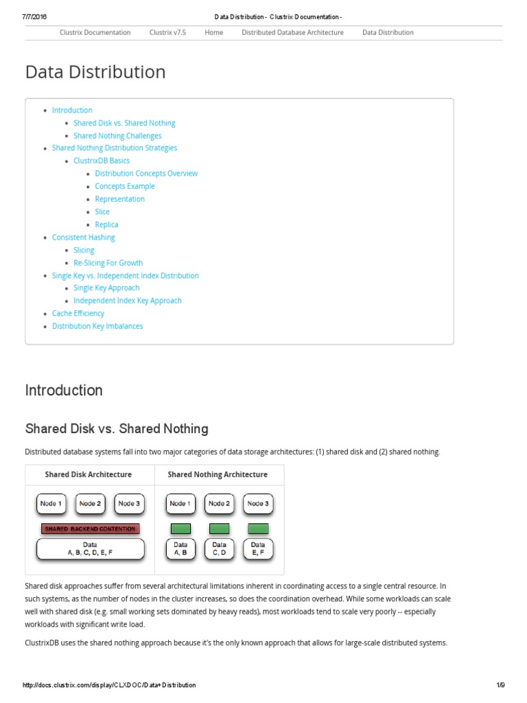 Data Distribution - Clustrix Documentation | PDF | Database Index | Databases
