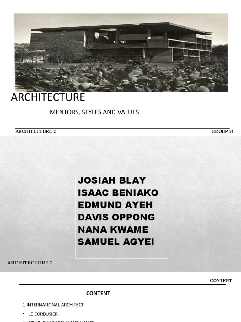 Architecture: Mentors, Styles and Values | PDF | Architectural Design ...