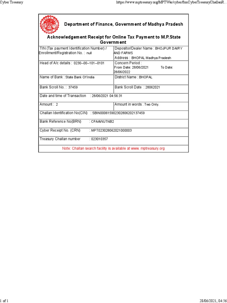 Cyber Treasury 28-06-2021 | PDF