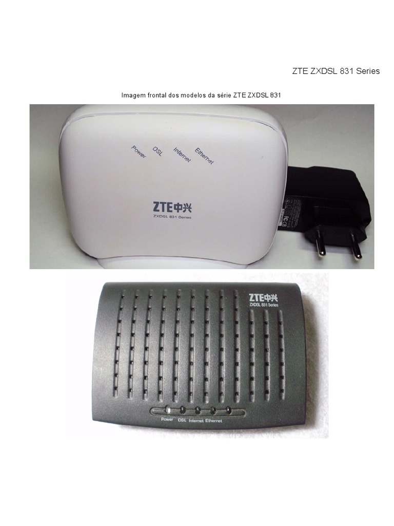 Modem ZTE ZXDSL 831 Series Manual | PDF