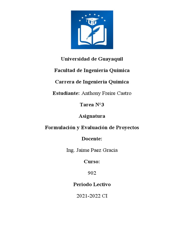 Tarea 3 Anthony Freire Castro 902 | PDF | Ecuador | Producto Interno Bruto