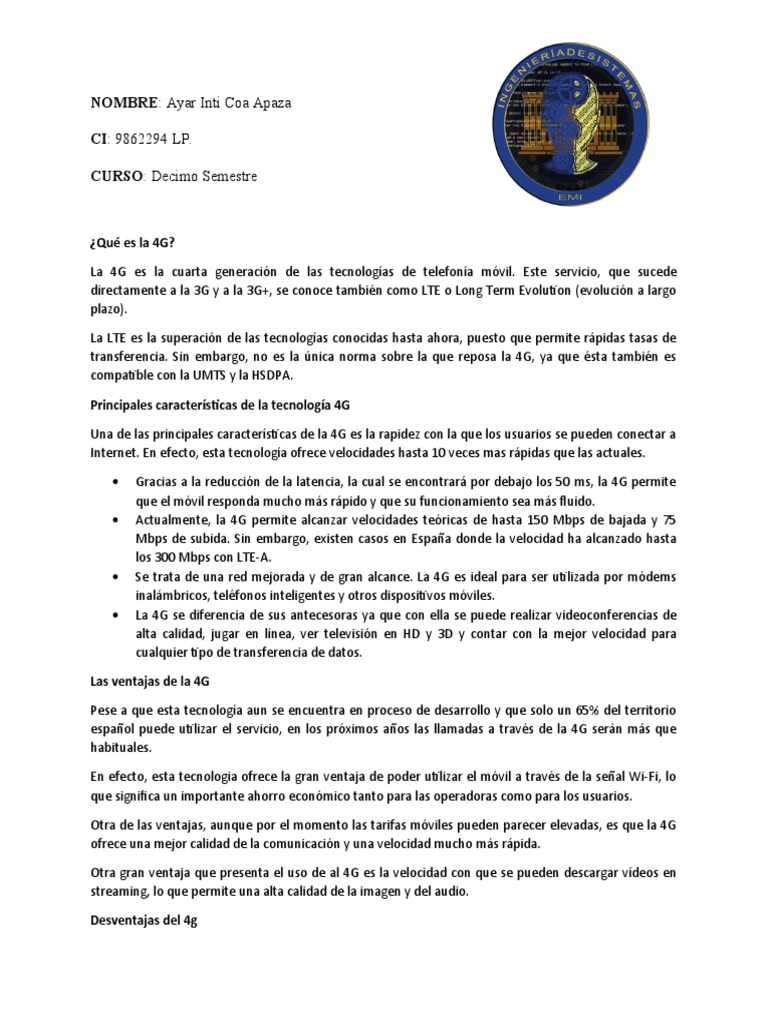 Tecnologias 4g y 5g | PDF | 4 G | 3 G