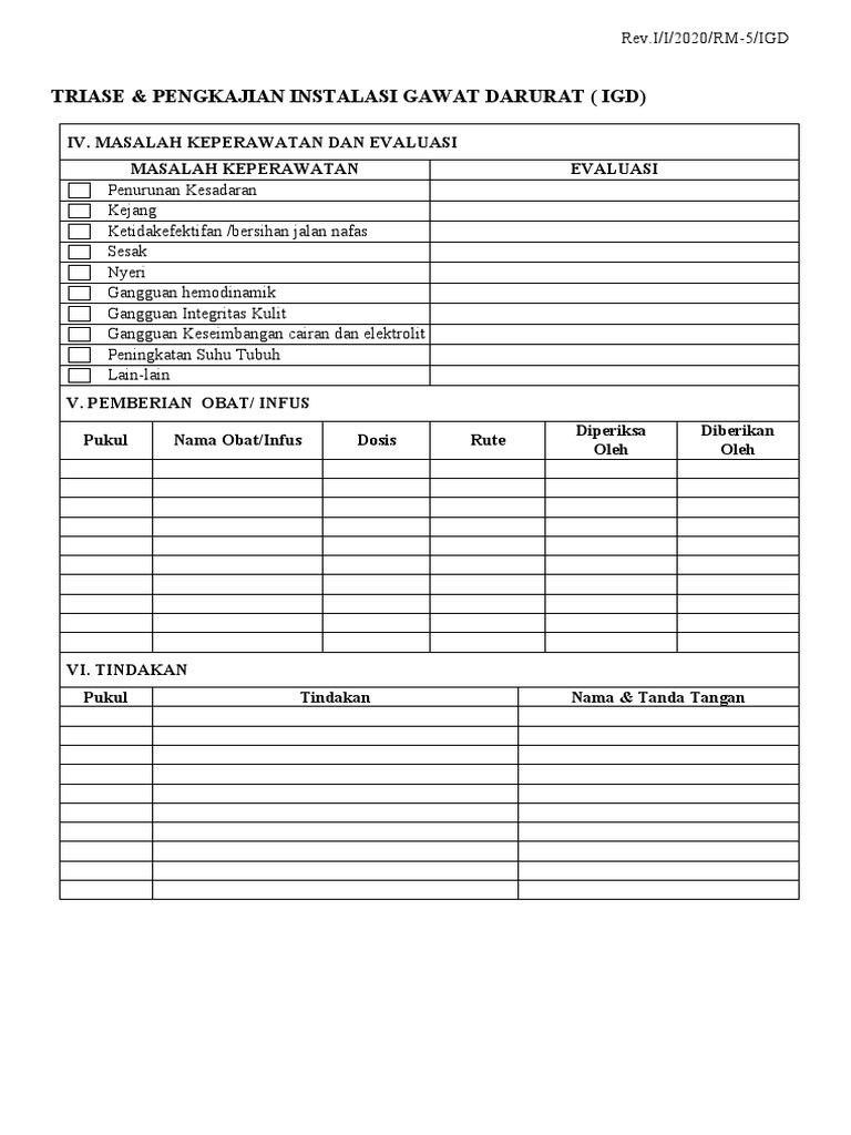 RM 5 Triase & Pengkajian Instalasi Gawat Darurat (Igd) | PDF