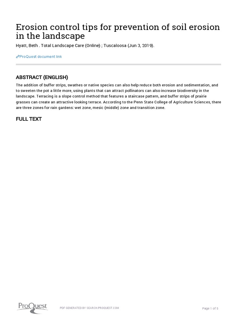 Prevention Of Soil Erosion Pdf – Causes Of Soil Erosion – DYKOT