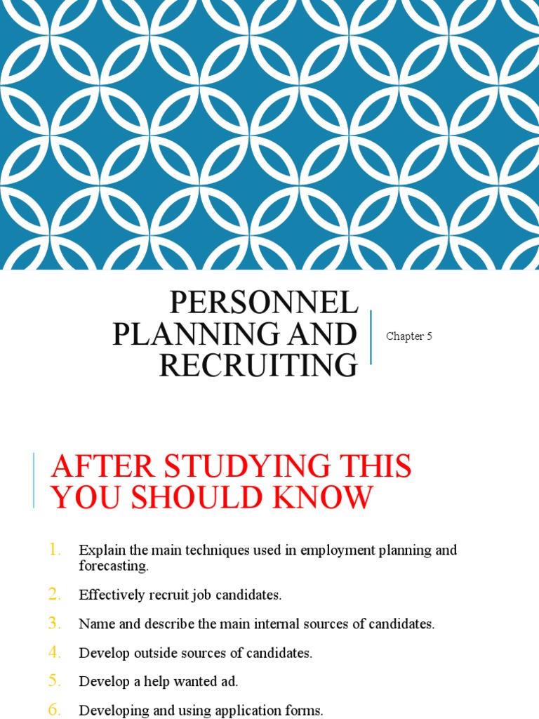 Personnel Planning and Recruitment Guide | PDF | Recruitment | Outsourcing