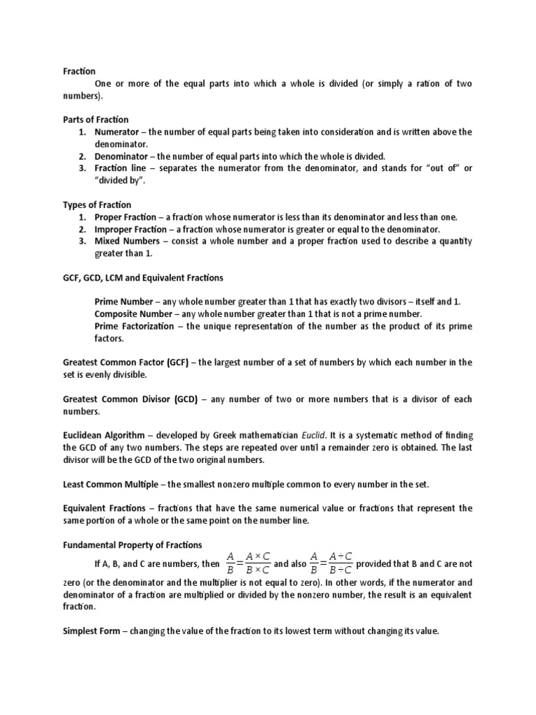 Chapter 2 - Fractions | PDF | Numbers | Abstract Algebra