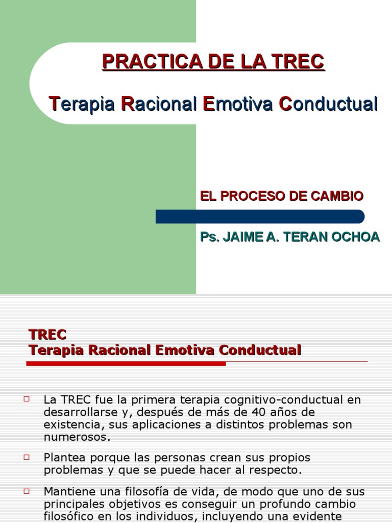 Practica de La Trec | PDF | Terapia racional de comportamiento emotivo ...