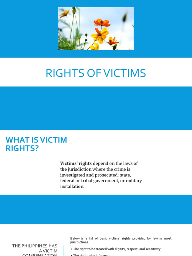Rights of Victims: An Overview of Basic Victim Rights and Protections ...