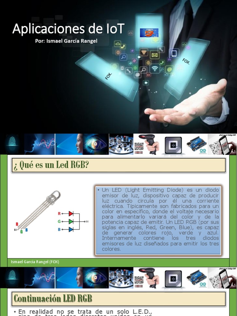 Aplicaciones de IoT LED RGB | PDF | Modelo de color Rgb | Diodo emisor ...