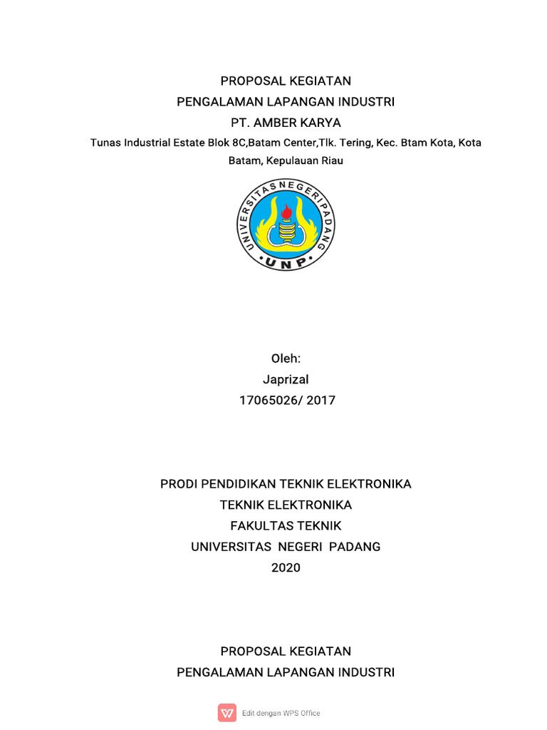 Proposal PLI PT. Amber Karya | PDF
