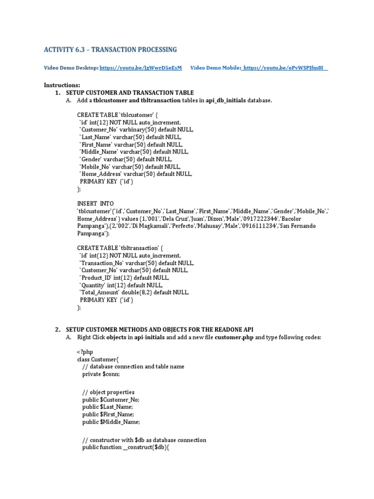 Processing Transactions: A Guide to Creating, Reading, and Managing ...