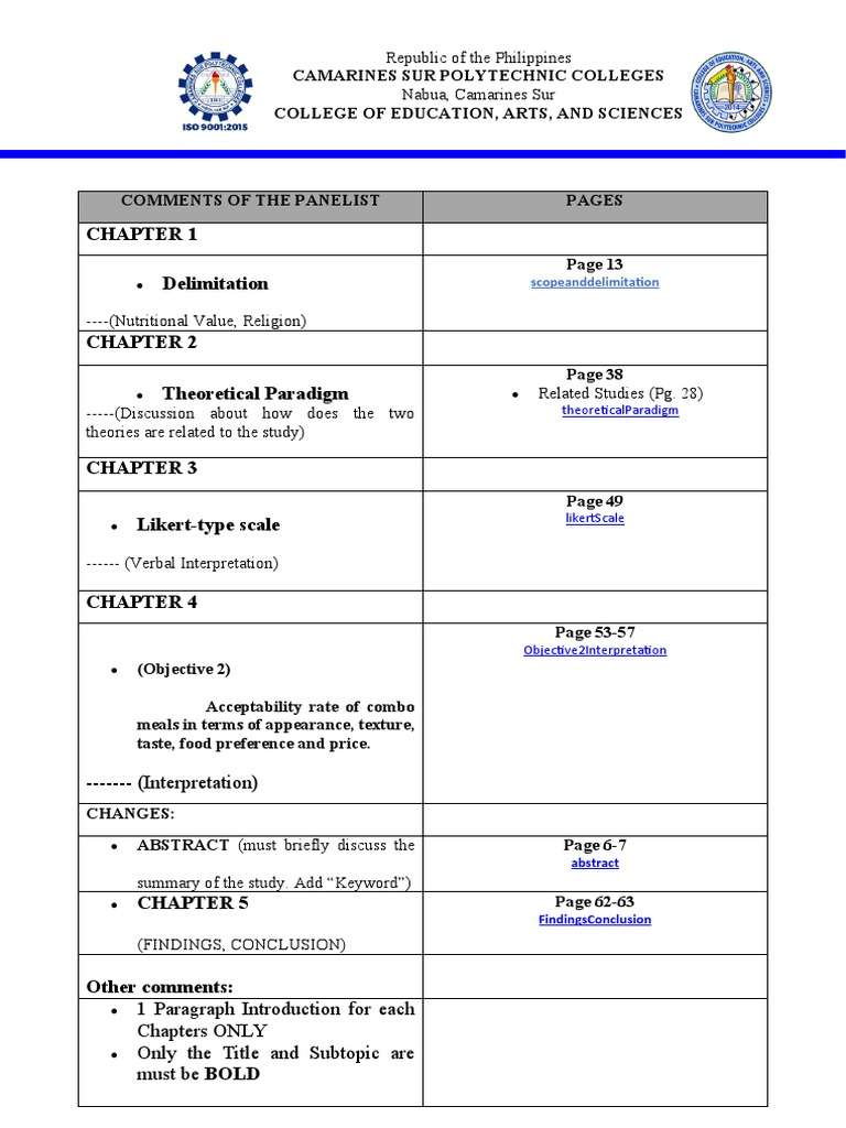 Acceptability of CSPC Combo Meals | PDF | Menu | Foods