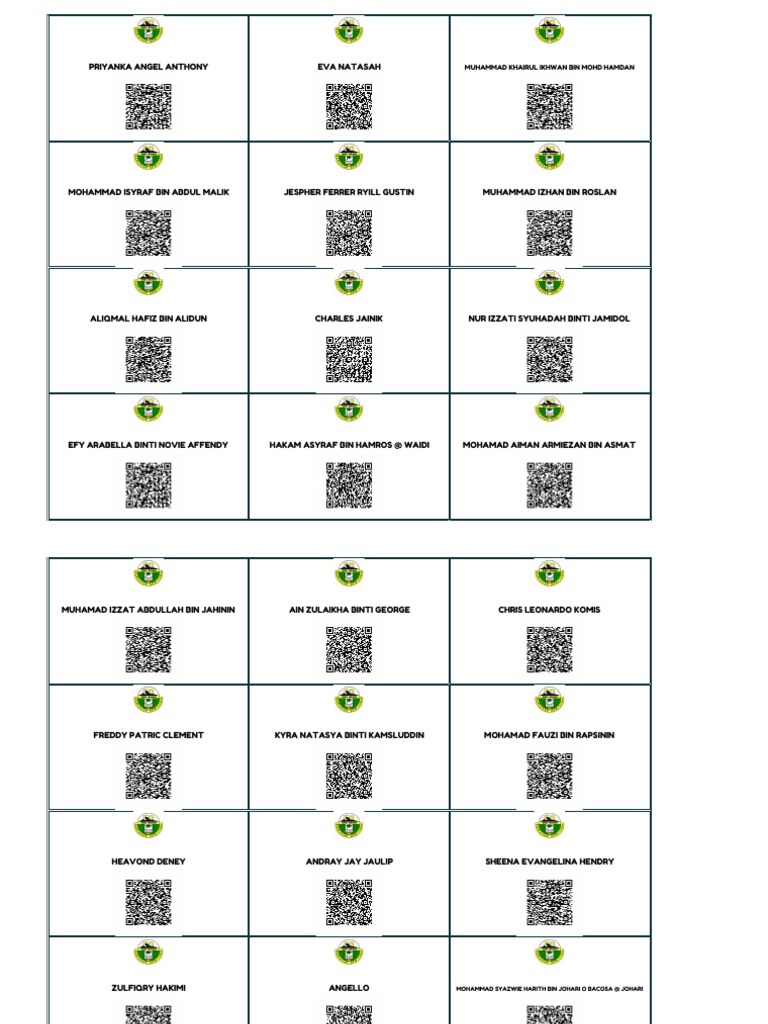 Ehadir PKPP SMK Ranau (Responses) - Auto - Kad Matrik | PDF