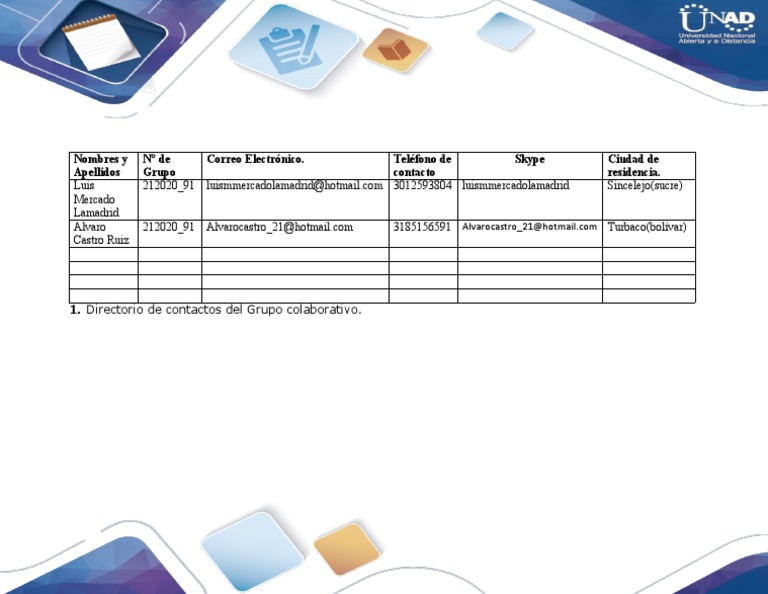 Formato Directorio. | PDF