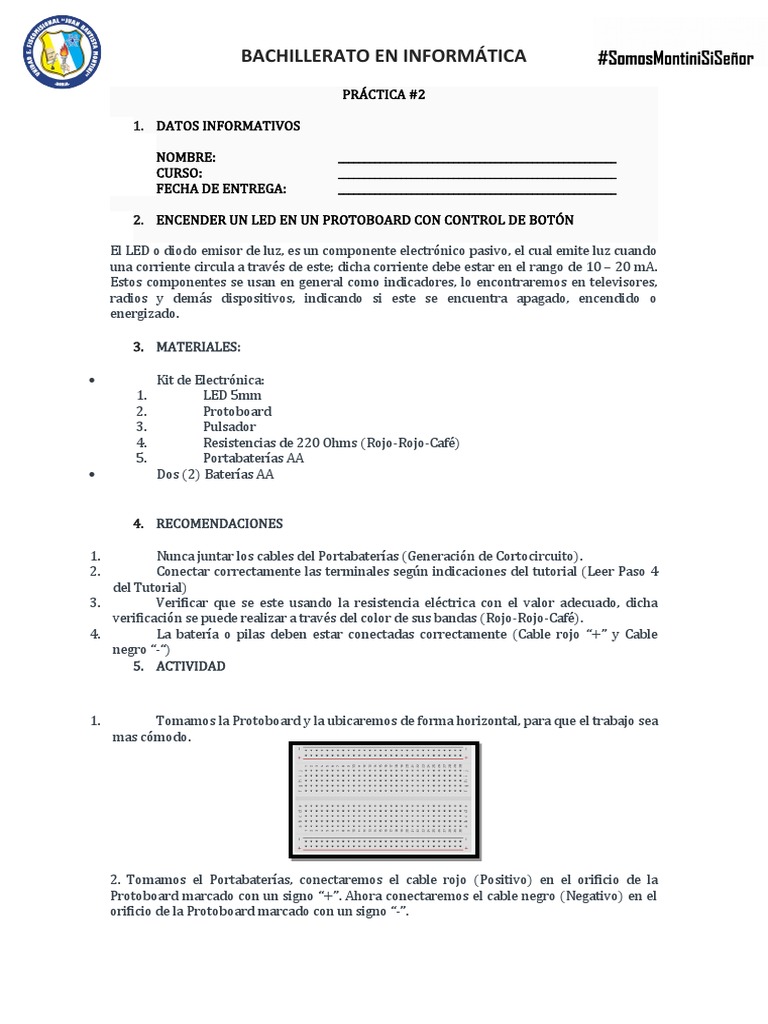 Práctica 2 Leds Botones | PDF | Diodo emisor de luz | Ánodo