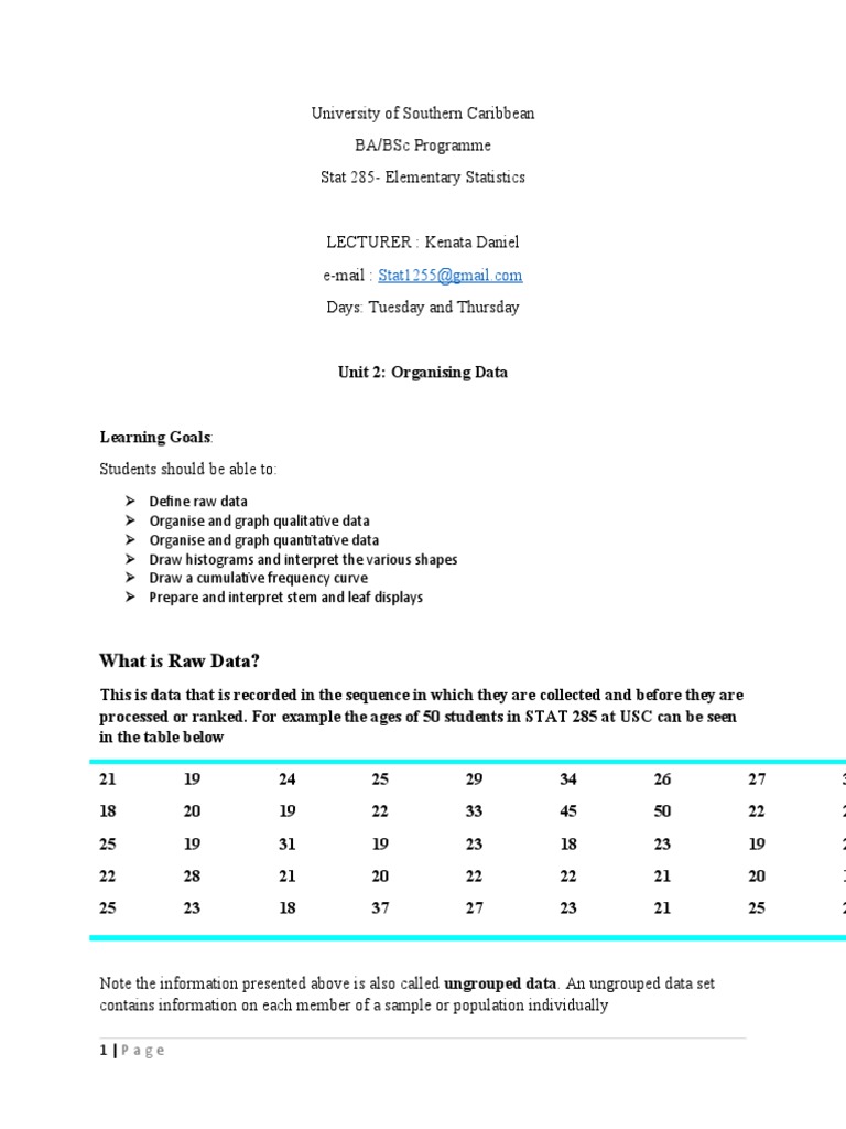 What Is Raw Data? | PDF | Percentile | Histogram