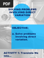 Variation Grade 9 | PDF | Mathematical Concepts | Equations