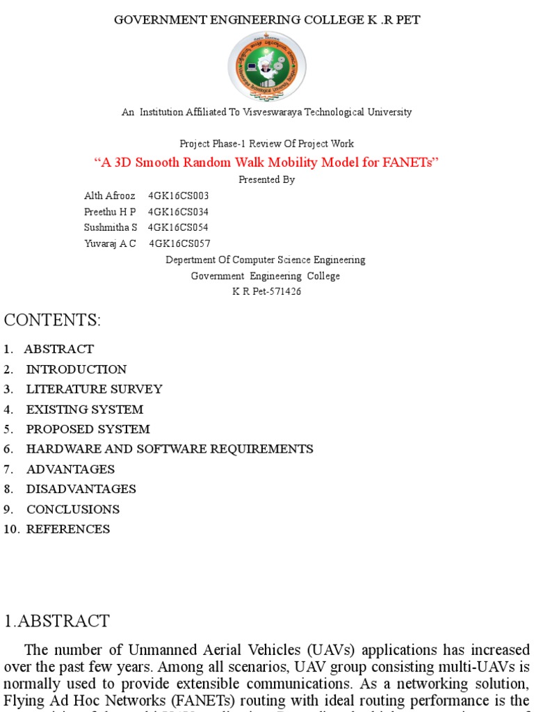 Government Engineering College K .R Pet: "A 3D Smooth Random Walk ...
