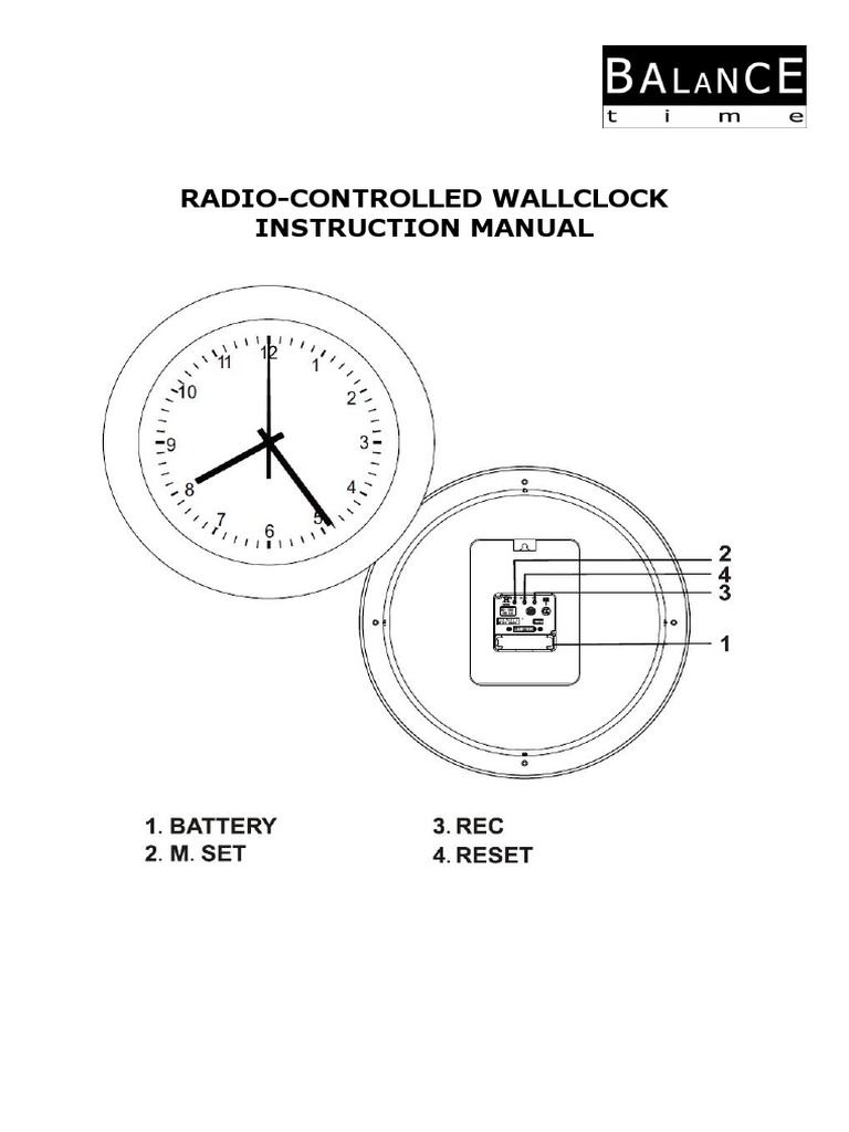 Radio-Controlled Wallclock Instruction Manual | Download Free PDF ...