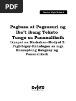 Pagbasa at Pagsusuri - Module 1 | PDF