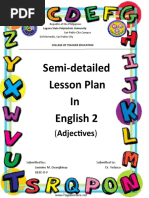 Detailed Lesson Plan Order of Adjectives Final Demo | PDF | Adjective ...
