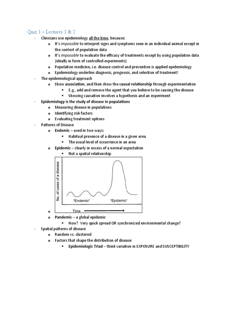 Epidemiology - Shortened Outline | PDF | Incidence (Epidemiology ...