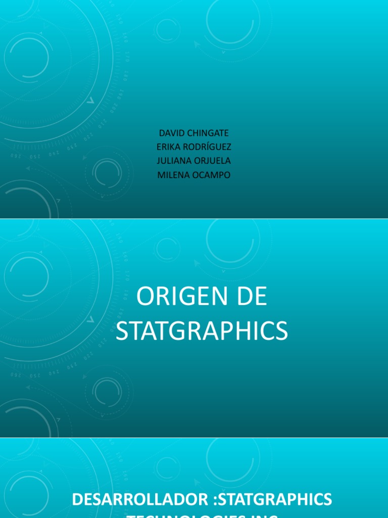 Statgraphics Presentación | PDF | Hoja de cálculo | Estadísticas