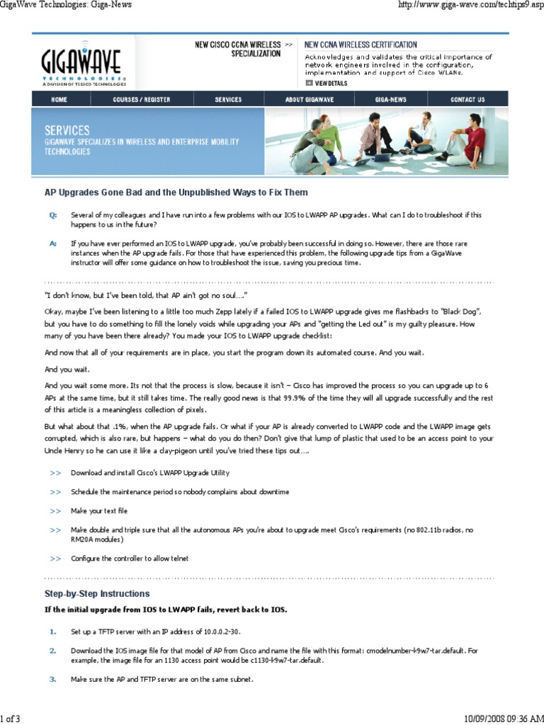 GigaWave AP Upgrade Tips | PDF | Command Line Interface | Computer ...