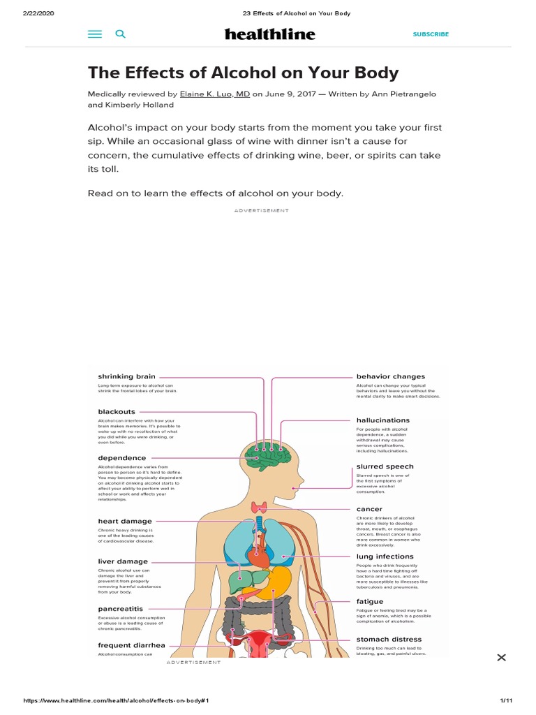 23 Effects of Alcohol On Your Body | PDF | Alcoholism | Hypoglycemia