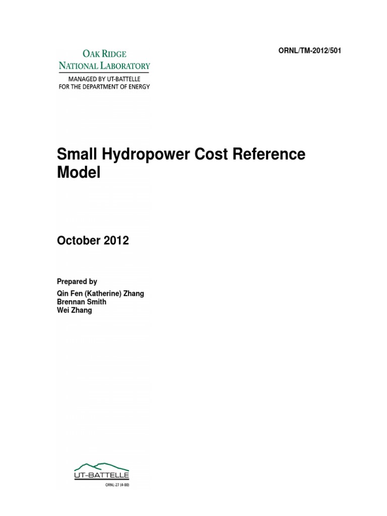 Small Hydropower Cost Reference | PDF | Hydroelectricity | Dam