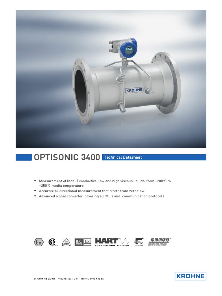 Optisonic 3400 Optisonic 3400 Optisonic 3400 Optisonic 3400 | PDF | Flow Measurement | Fluid ...