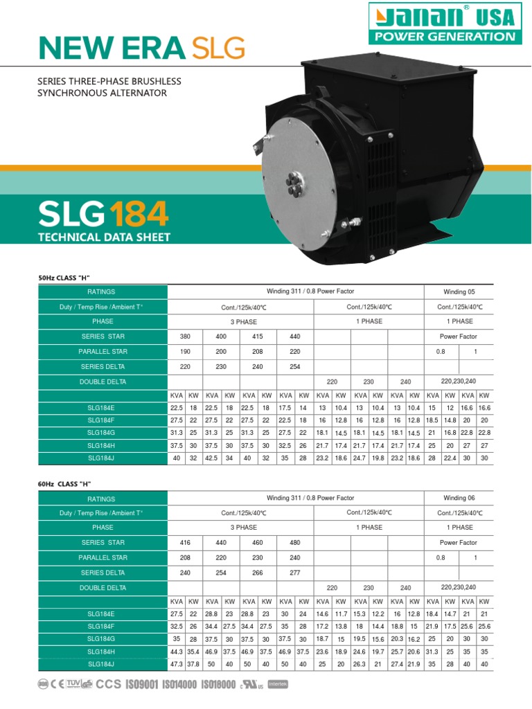 SLG184 Power Factor Specifications | PDF | Electrical Engineering | Science