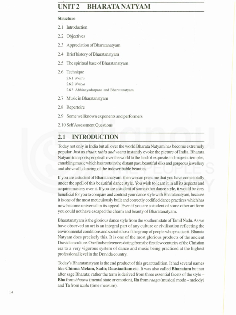 Bharatanatyam Basics | PDF | Dances | Entertainment (General)