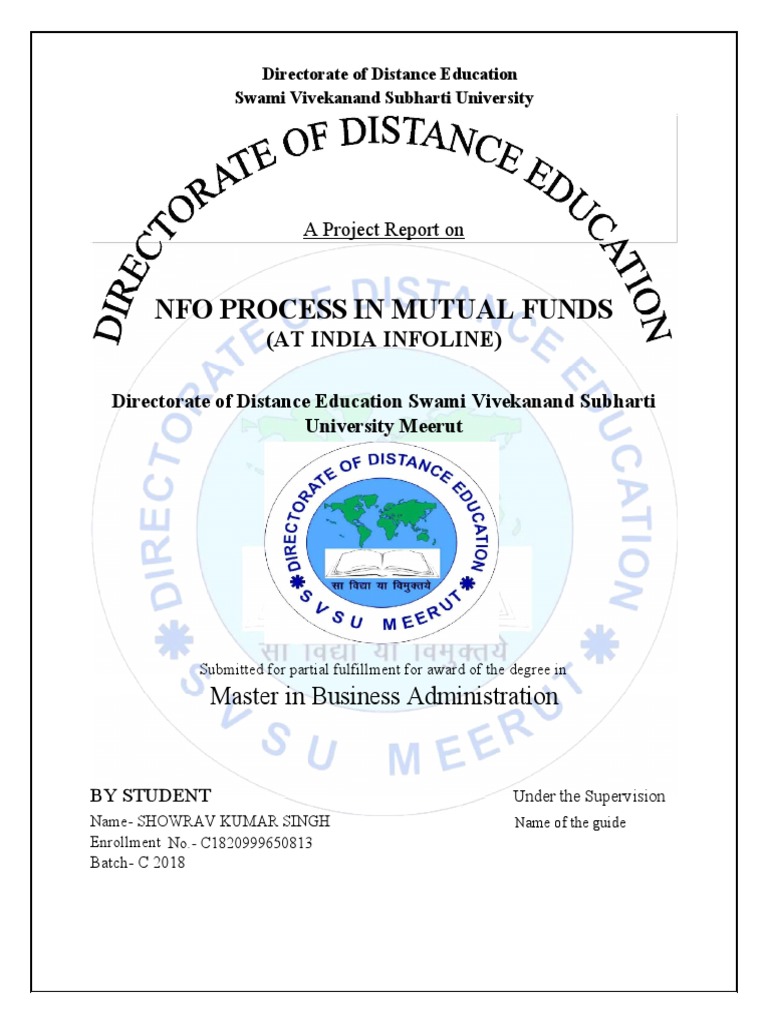 Nfo Process in Mutual Funds: (At India Infoline) | PDF | Mutual Funds ...