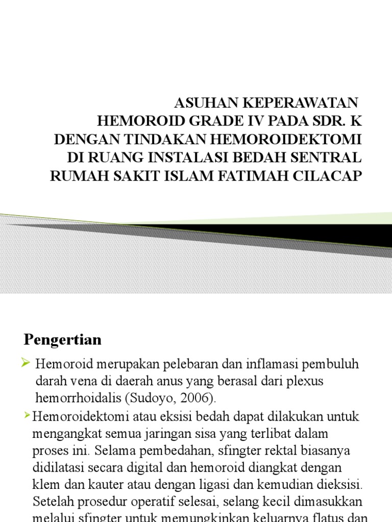 PENCEGAHAN KOMPLIKASI PASCA OPERASI HEMOROIDEKTOMI | PDF